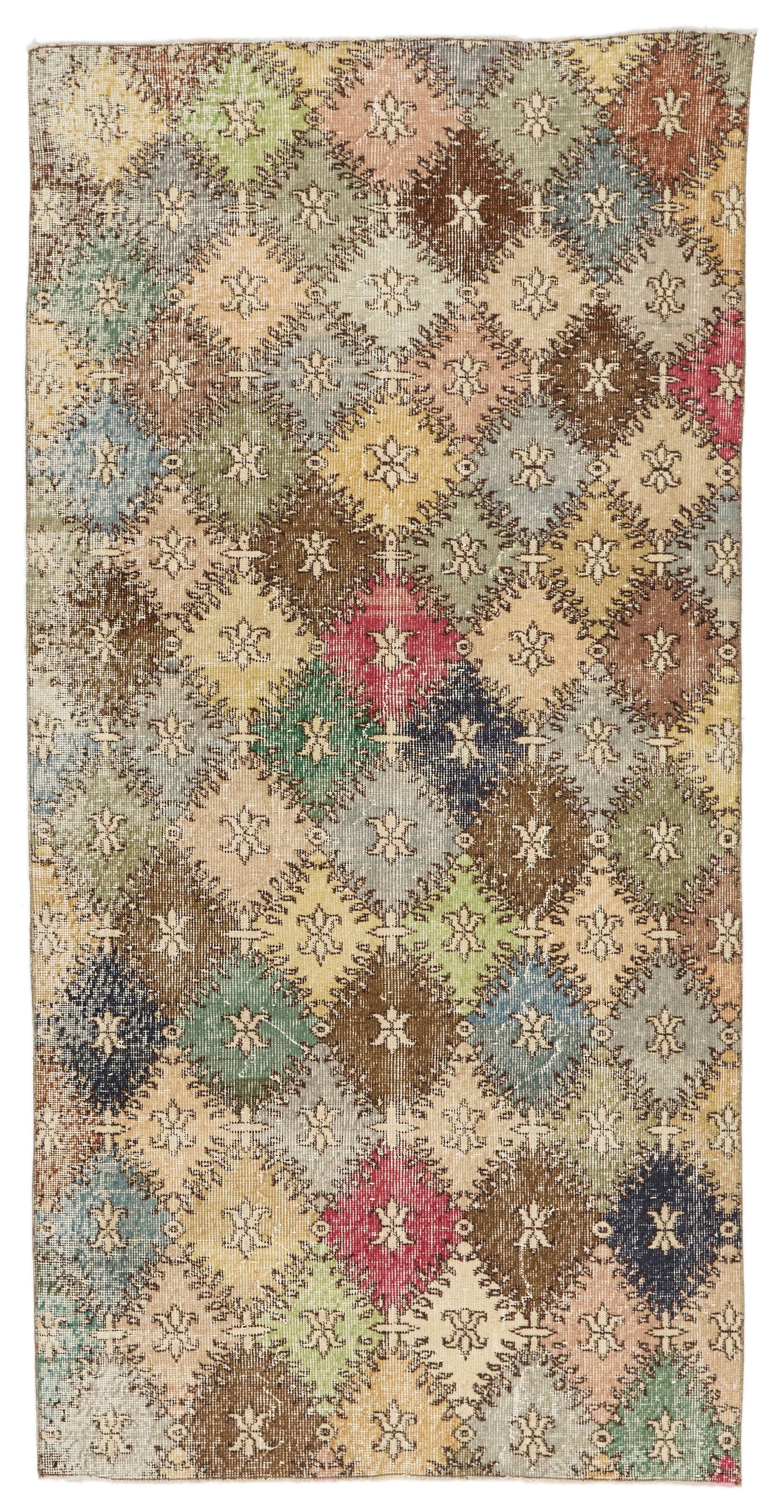 Multicolor ADANA Rug #10098 • 3′11″ x 7′10″ • Wool on Cotton • Hasan's Rugs
