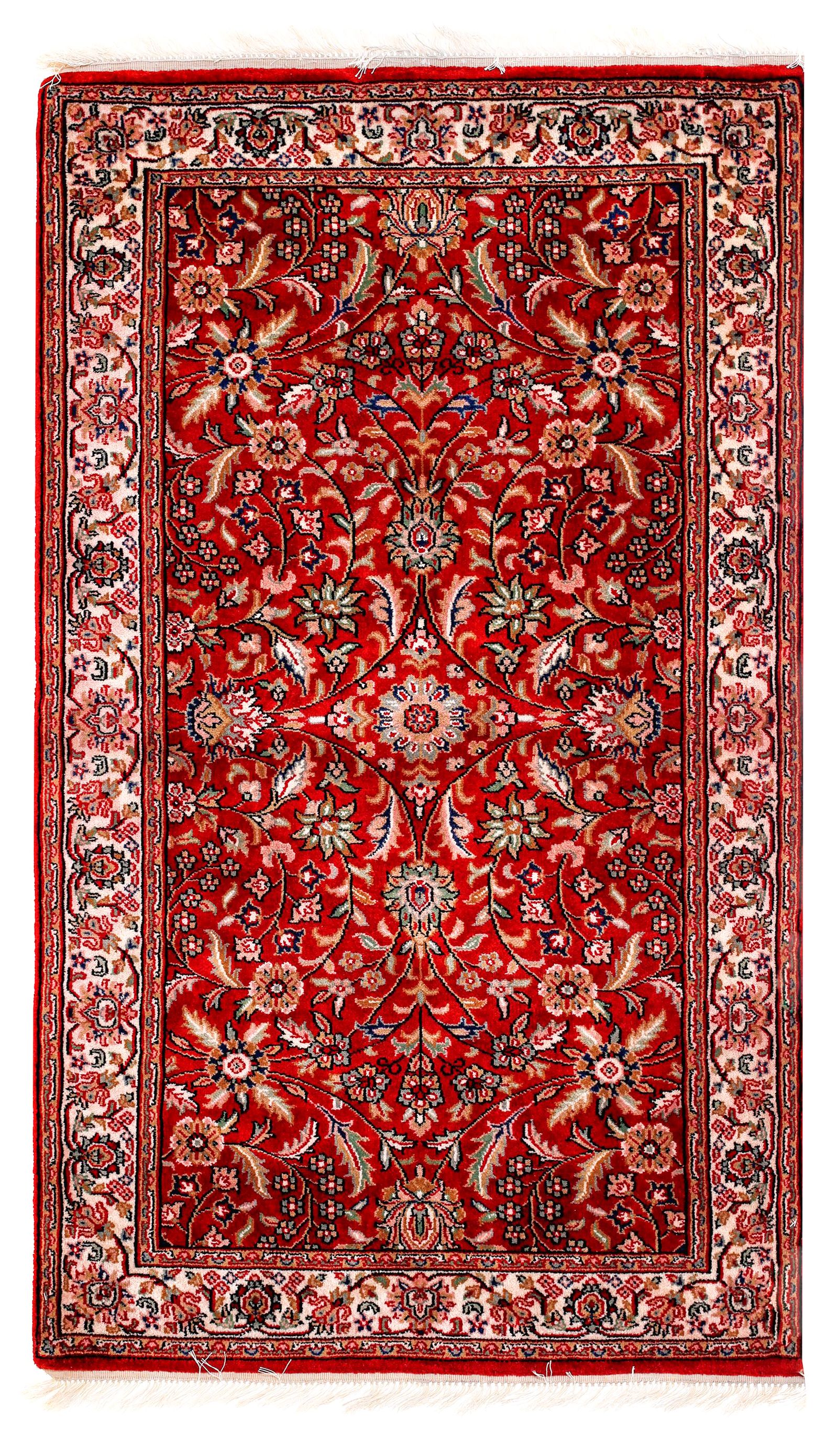 Red Royal Rug #11158 • 2′11″ x 5′1″ • Wool on Cotton • Hasan's Rugs
